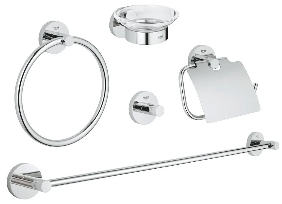 Grohe Essentials - Sada doplňků do koupelny 5 v 1, chrom 40344001