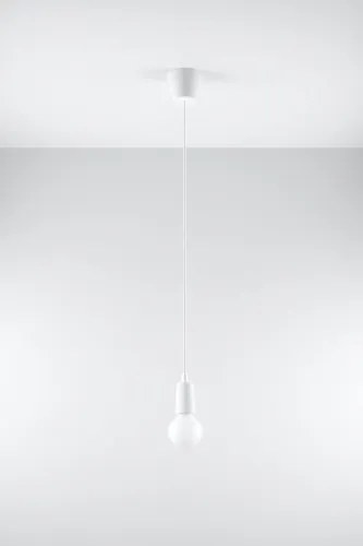 Lustr SOLLUX Diego 1 E27 1x60W bez zdroje SL.0569 bílá