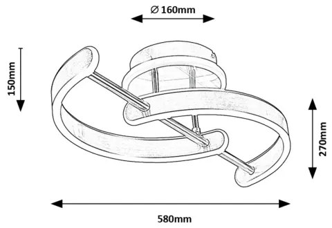 Rabalux 71052 - LED Přisazený lustr JARNELLE LED/30W/230V