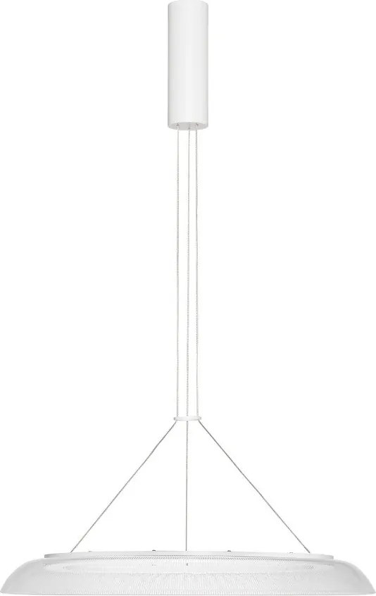 Matně bílé hliníkové LED závěsné svítidlo se stínidlem z akrylového skla ø 60 cm Mantle – Nova Luce