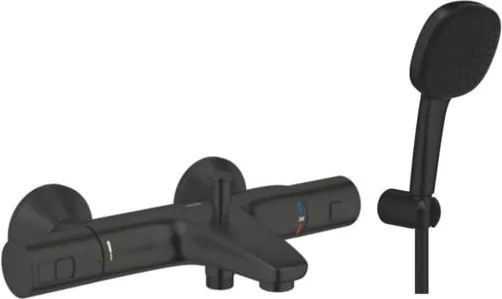 Vanová baterie Grohe se sprchovým setem 150 mm matná černá GBAL5