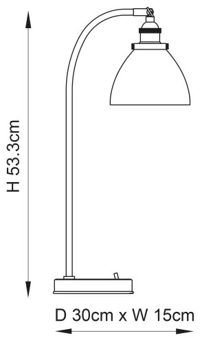 Endon 91740 - Stolní lampa HANSEN 1xE14/40W/230V matný chrom