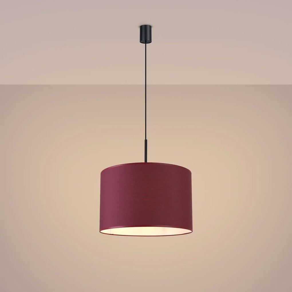 Sollux Lighting Závěsná lampa NEVIA vínová