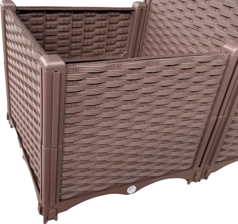 Vyvýšený záhon, hnědý, plast, UTLAN TYP 2