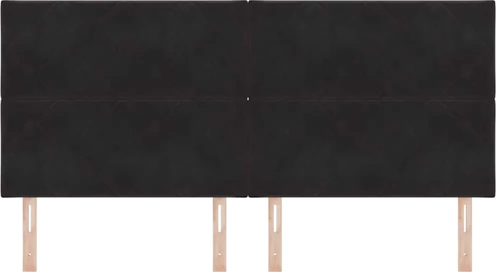 Čelo postele Černý 200 cm samet 3337960