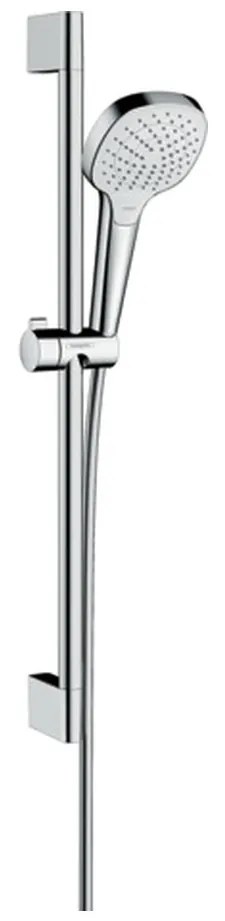 Hansgrohe Croma Select E, sprchová sada Vario EcoSmart 9 l/min se sprchovou tyčí 65 cm, bílá/chromová, HAN-26583400