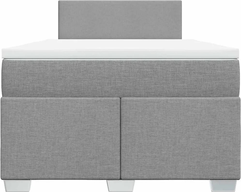 Box spring postel s matrací světle šedá 120x190 cm textil 3285820