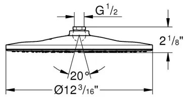 GROHE 26569000 - Hlavová sprcha RAINSHOWER 310 mm lesklý chrom