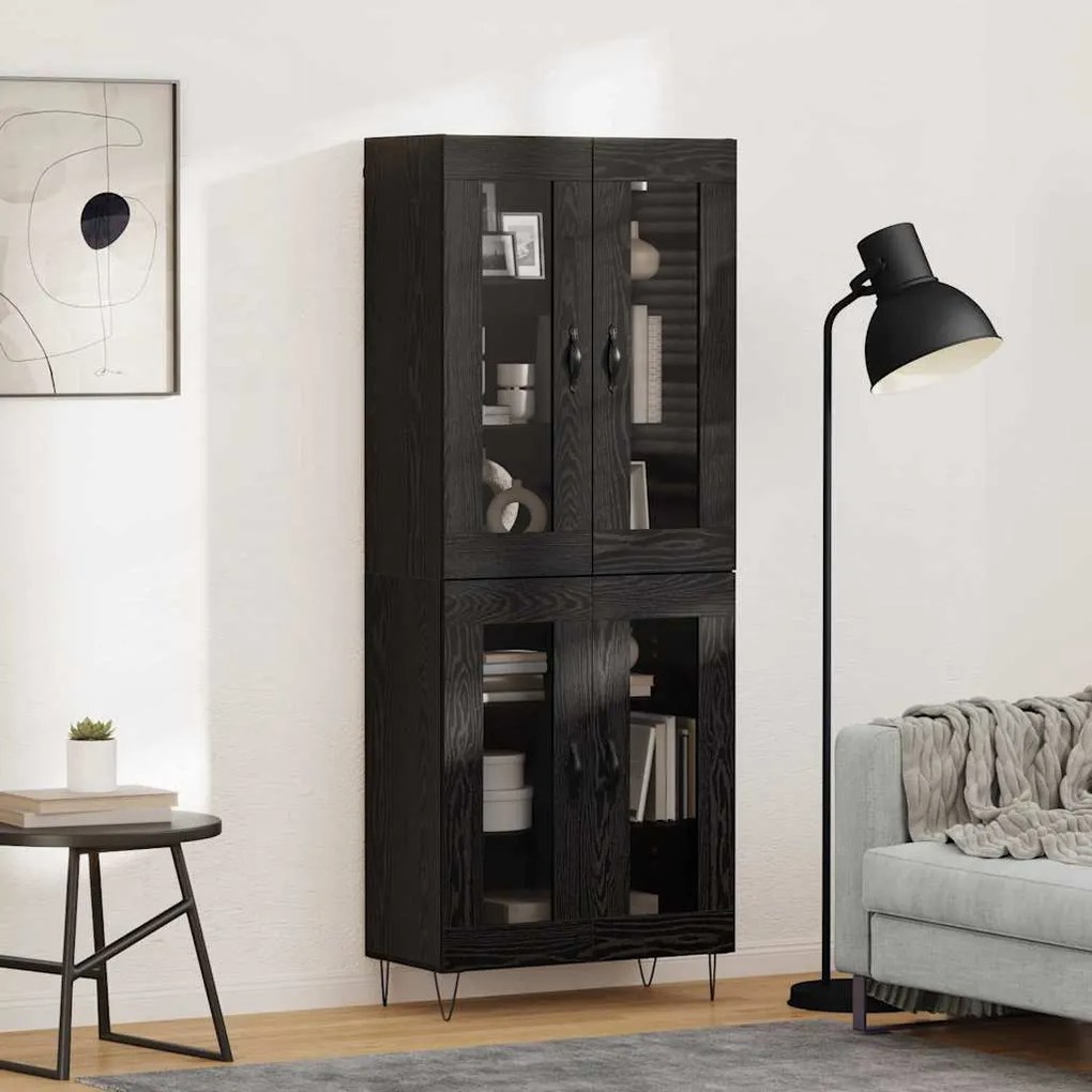 Vysoký bufet Černý dub 69,5 x 34 x 90 cm Kompozitní dřevo 3403176