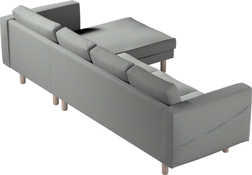 Potah na pohovku IKEA Norsborg 4-místná se šezlongem barva modrá látka pletený vzor