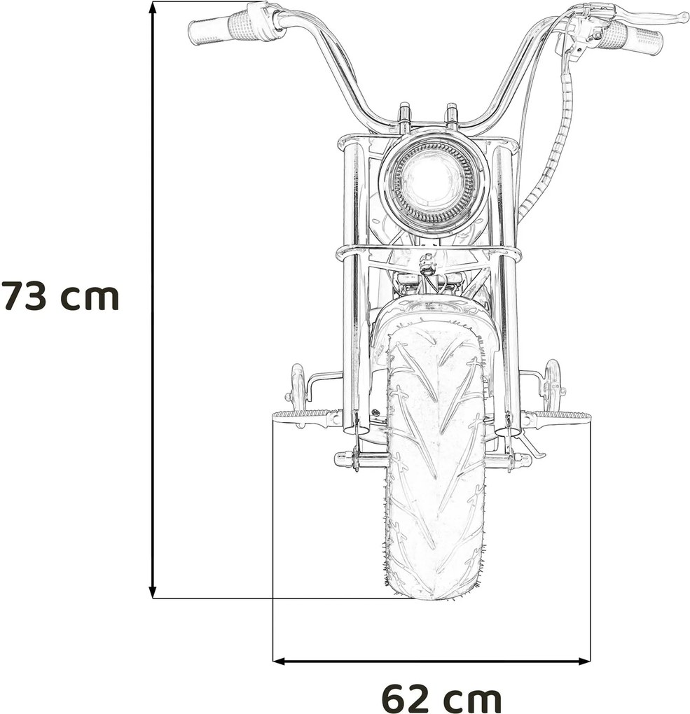 Ramiz Motocykl Chopper Warrior oranžový
