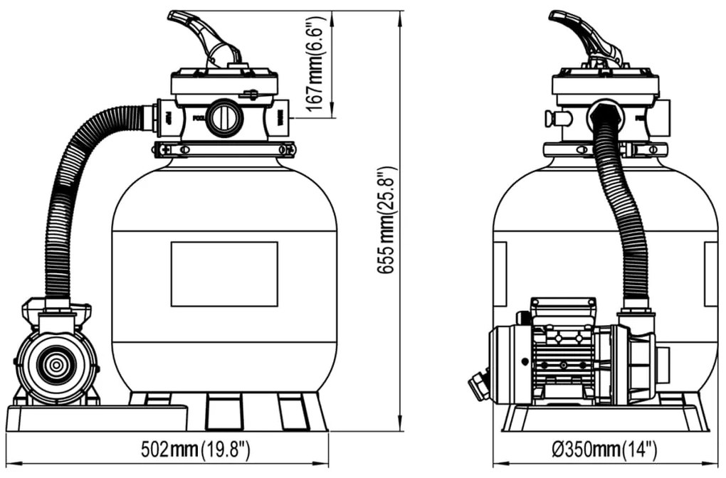 vidaXL Marketos Písková filtrace s čerpadlem 600 W 17000 l/h