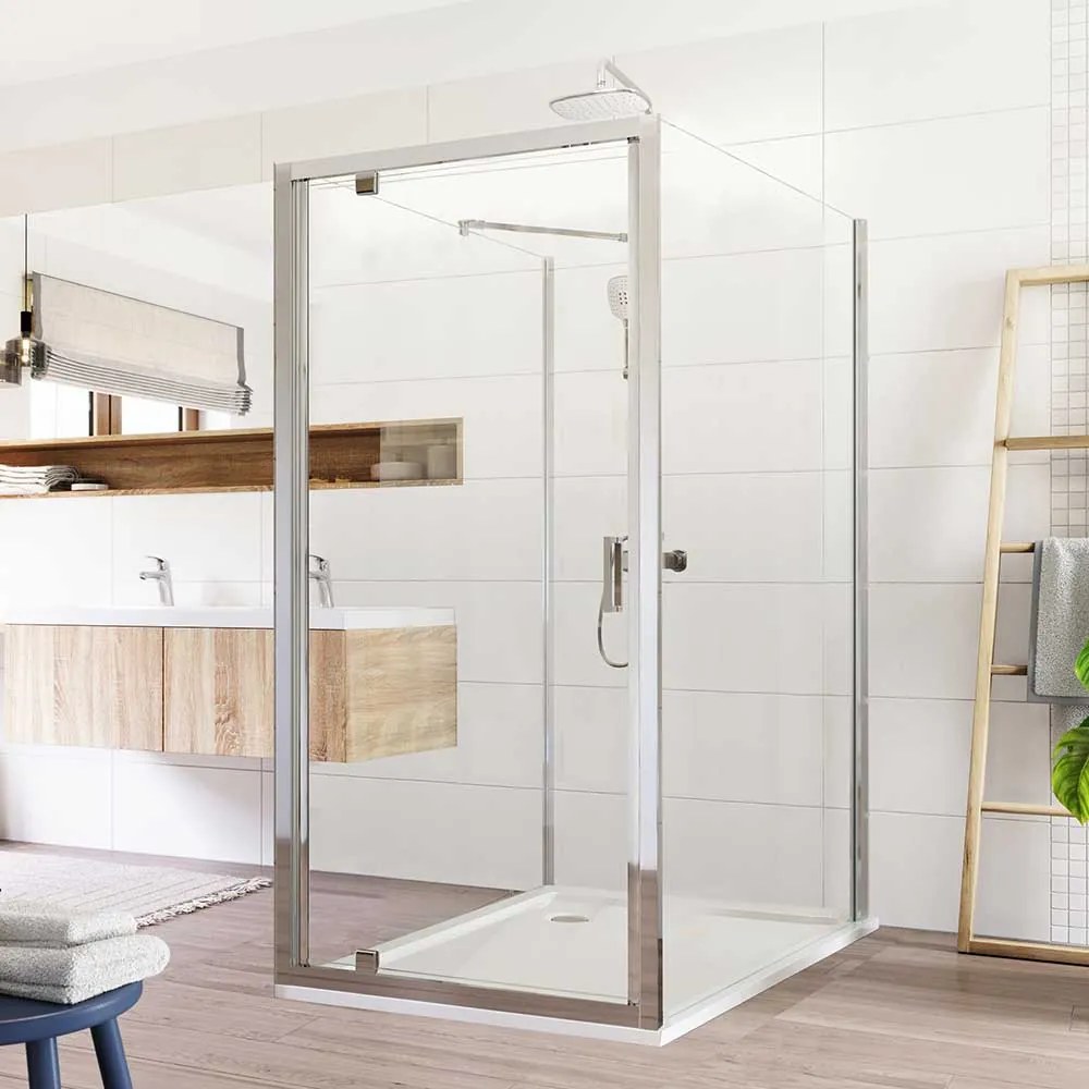 Mereo Lima sprchový kout obdélník pivot. dveře 2xboční stěna 80x100x80x190cm sklo Čiré 6mm ALU chrom CK87853K