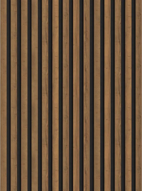 Mexen Lam-F, akustické stěnové lamely 275 × 31,5 cm, filc 6 mm, dub moka, S105-275317-2812-074