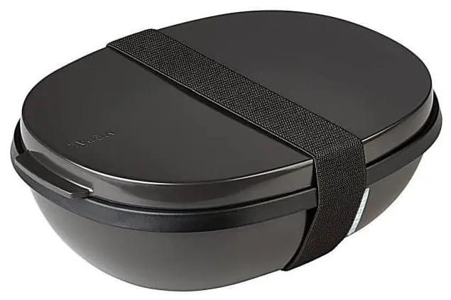 Mepal Jídelní box Ellipse Duo Nordic Black 1425 ml, černá barva, plast