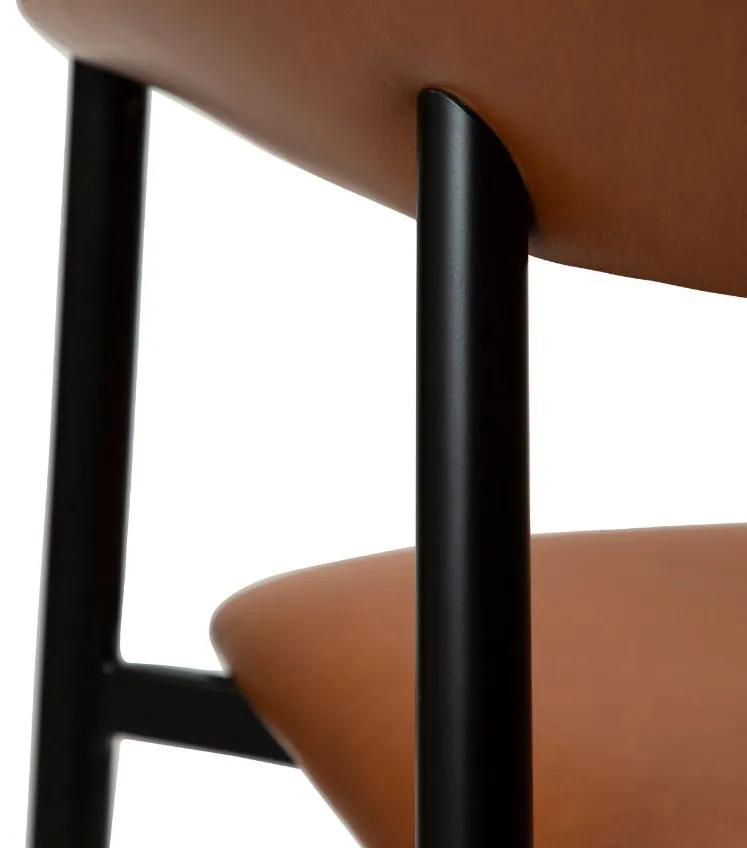 ​​​​​Dan-Form Hnědá koženková jídelní židle DAN-FORM Rover