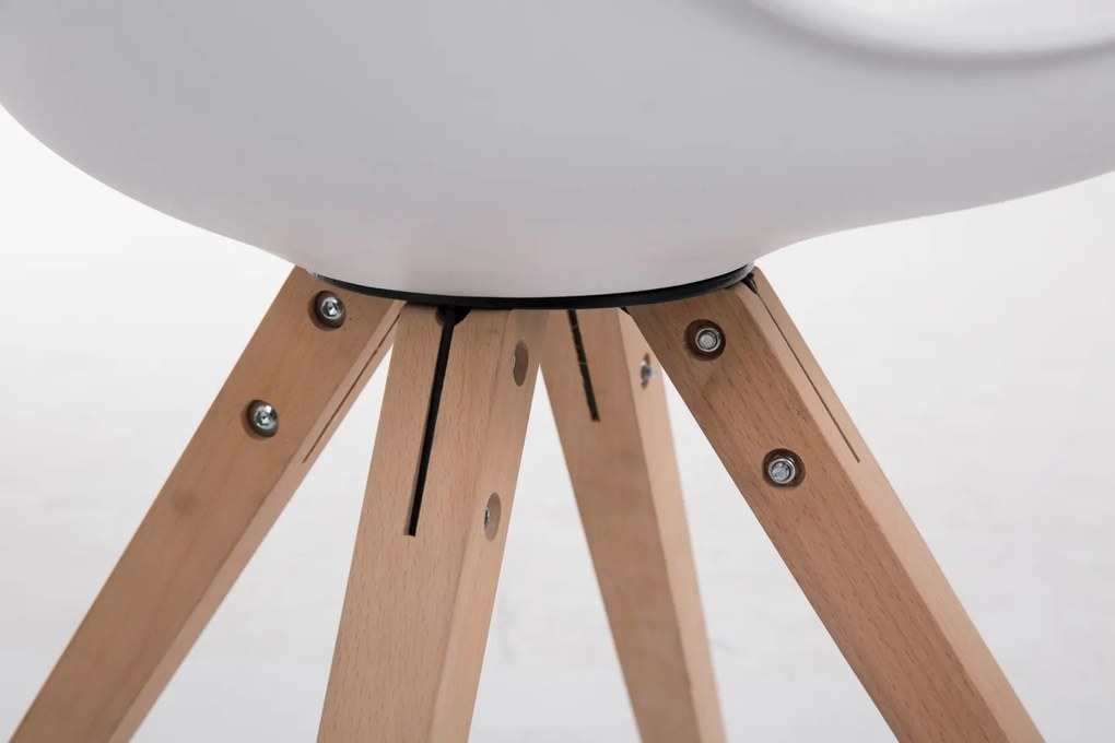 Konferenční židle Toulouse přírodní konstrukce Square – bílá