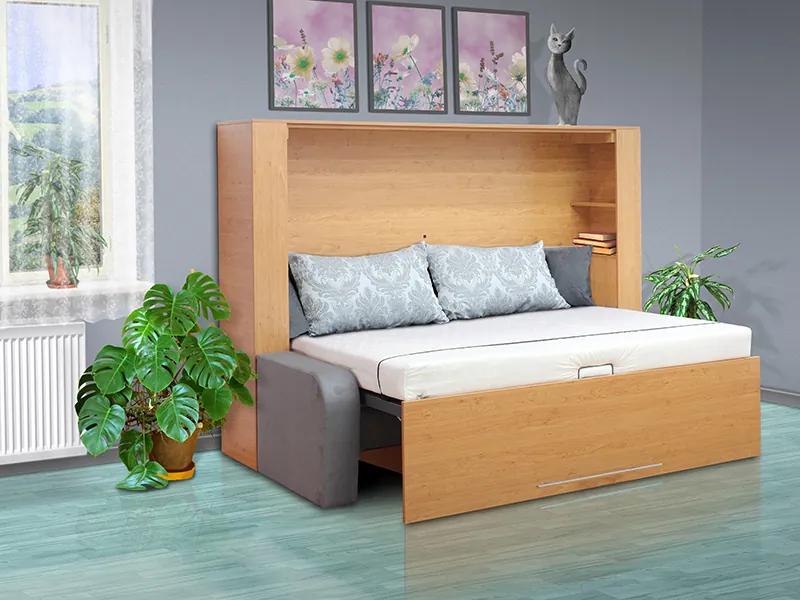 Výklopná postel s pohovkou VS 1061P, 200x140cm barva lamina: bříza, nosnost postele: standardní nosnost