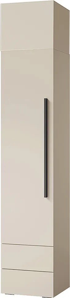 LORIN ka | šatní skříň 3 L s nástvcem 19 | 45 cm | výška 236 cm | s policemi a šatní tyčí | PUSH OPEN | kašmír
