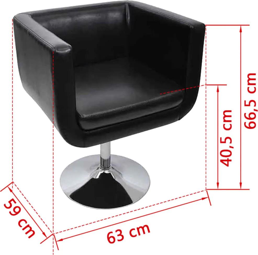 vidaXL Barové židle 2 ks umělá kůže [160440] Barva: Černá