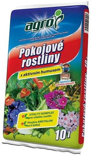 Substrát pro pokojové rostliny AGRO 10l