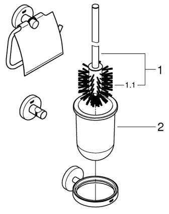GROHE 41204DC0 - Sada doplňků pro toaletu 3 v 1 START nerez