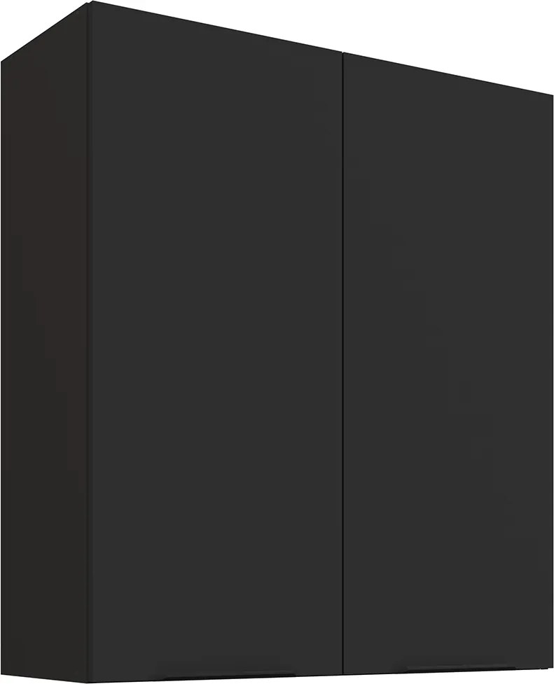 ARIA cc | horní skříňka 80 G-90 2F policová | 80 cm | VYSOKÁ | ANTI FINGERPRINT povrch | černá