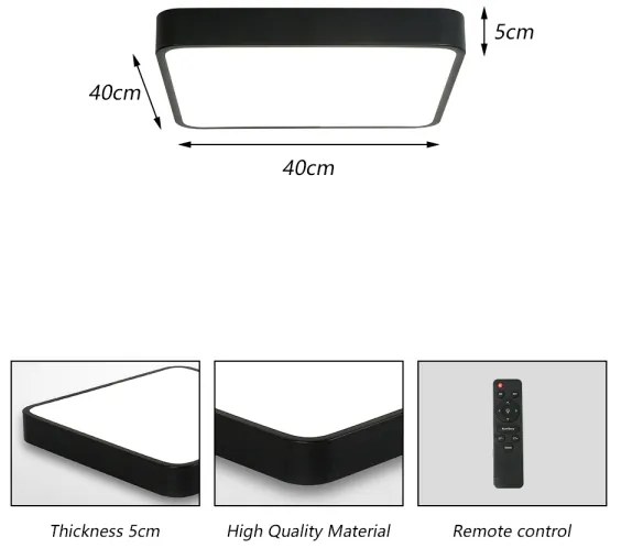Brilagi - LED Stmívatelné svítidlo POOL SQUARE LED/36W/230V 40x40 cm černá + DO