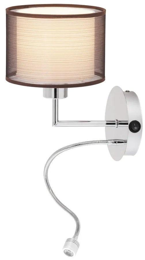 Rábalux Anastasia 2629 nástěnné lampy na čtení  chrom   kov   E27 1x MAX 60W + LED 1W   85 lm  4000 K  IP20   A++