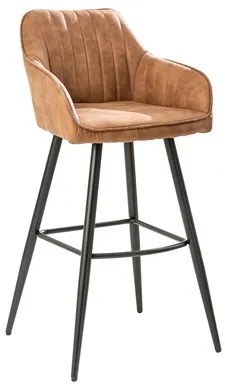 Designová barová židle Esmeralda vintage hnědá