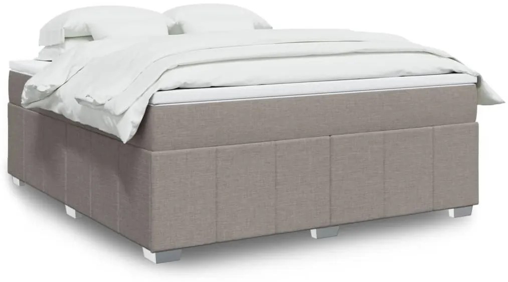 Box spring postel s matrací taupe 180x200 cm textil 3285495