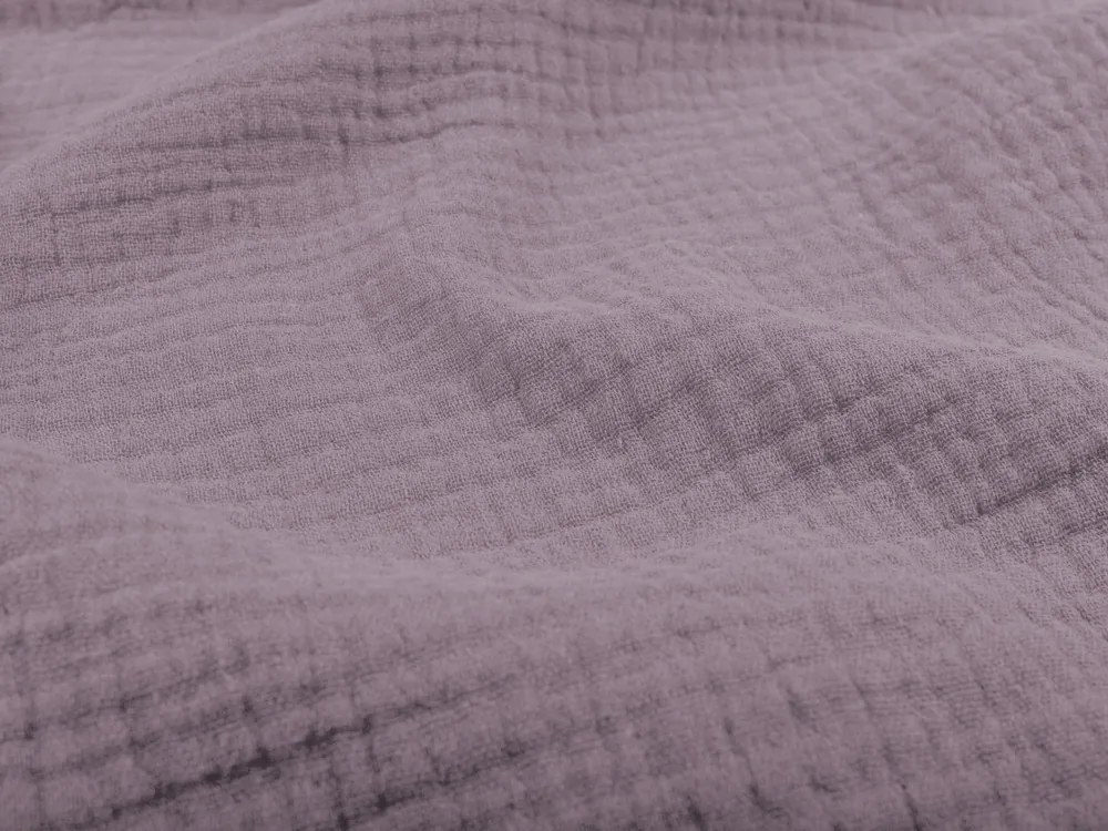 Biante Dětské mušelínové povlečení do postýlky Nature MSN-013 Pastelově fialové Do postýlky 90x140 a 40x60 cm
