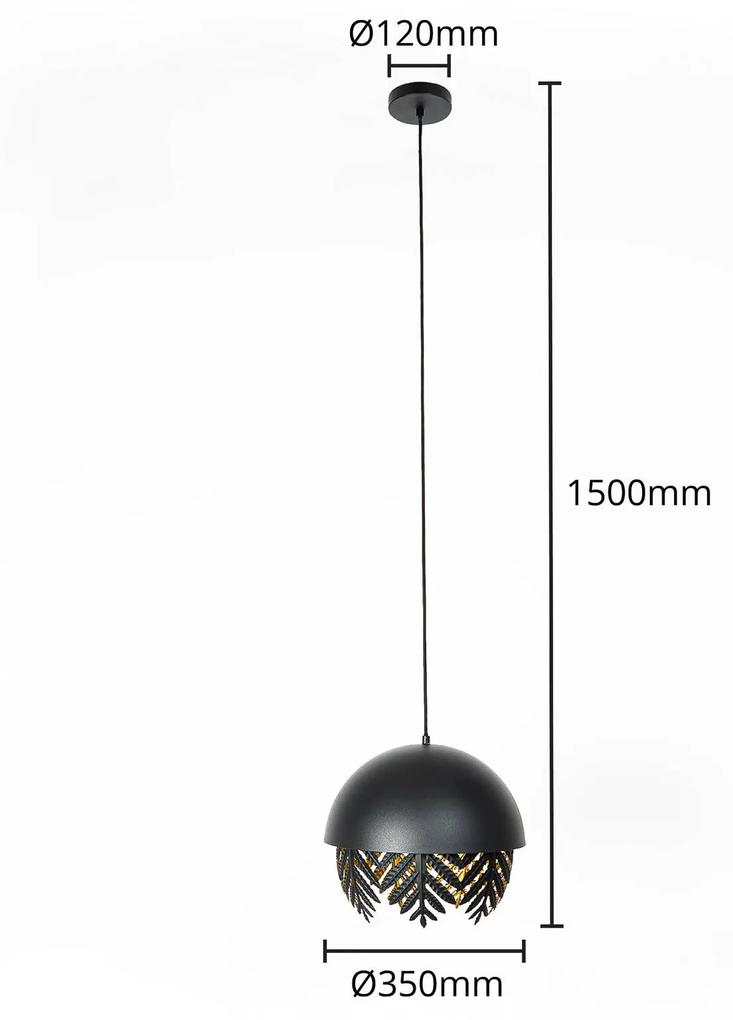 Lucande Aparas závěsná lampa vzhled listu, 1 světlo, 35 cm