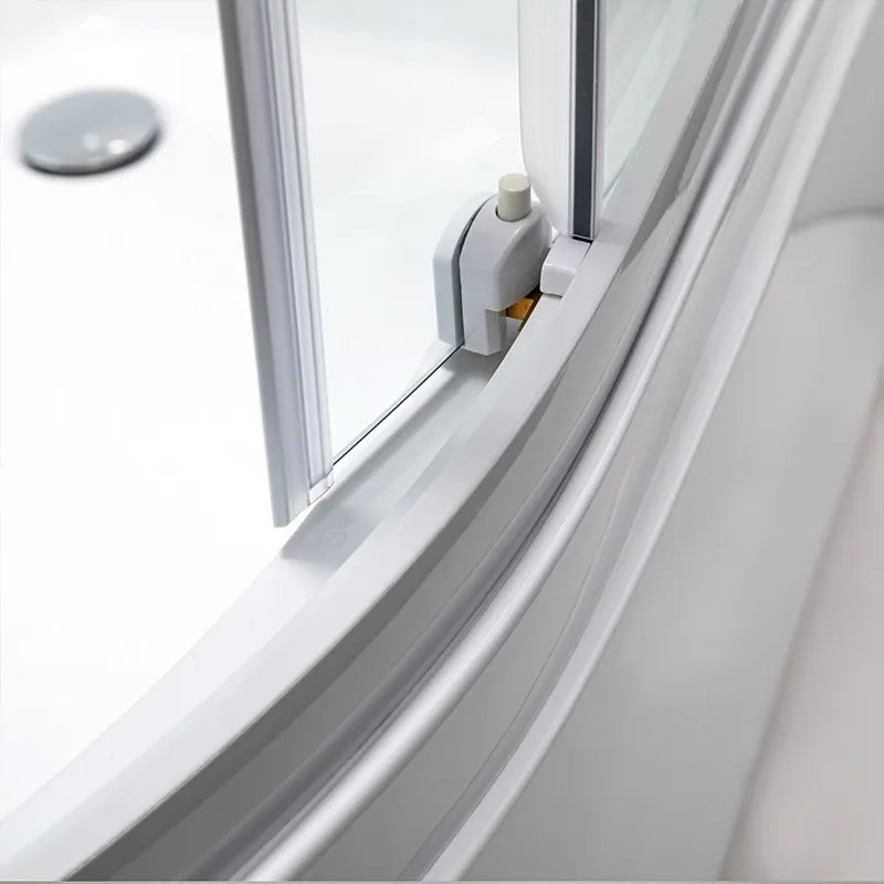 BPS-koupelny Asymetrický sprchový kout MAJA WH L 115x85 cm levý, bílý/transparent v setu s hlubokou sprchovou vaničkou