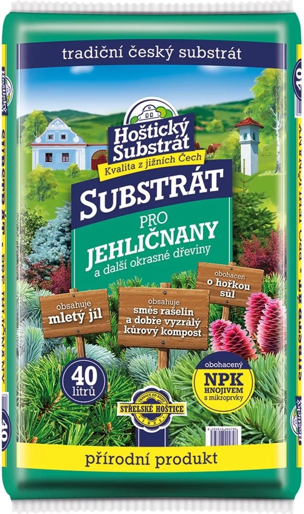 Hoštický substrát Substrát pro jehličnany a jiné okrasné rostliny 40 l