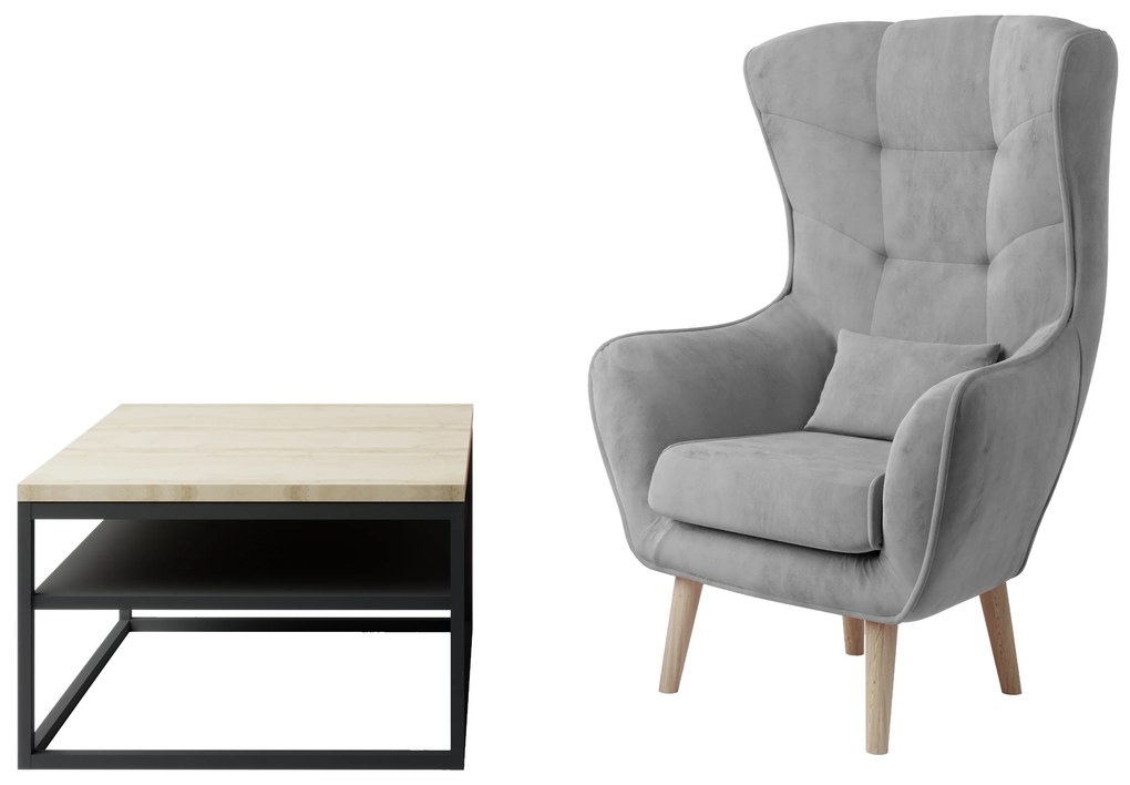 Set do obývacího pokoje stolek Vince + křeslo Arti Materiál / Dekor: Sonoma