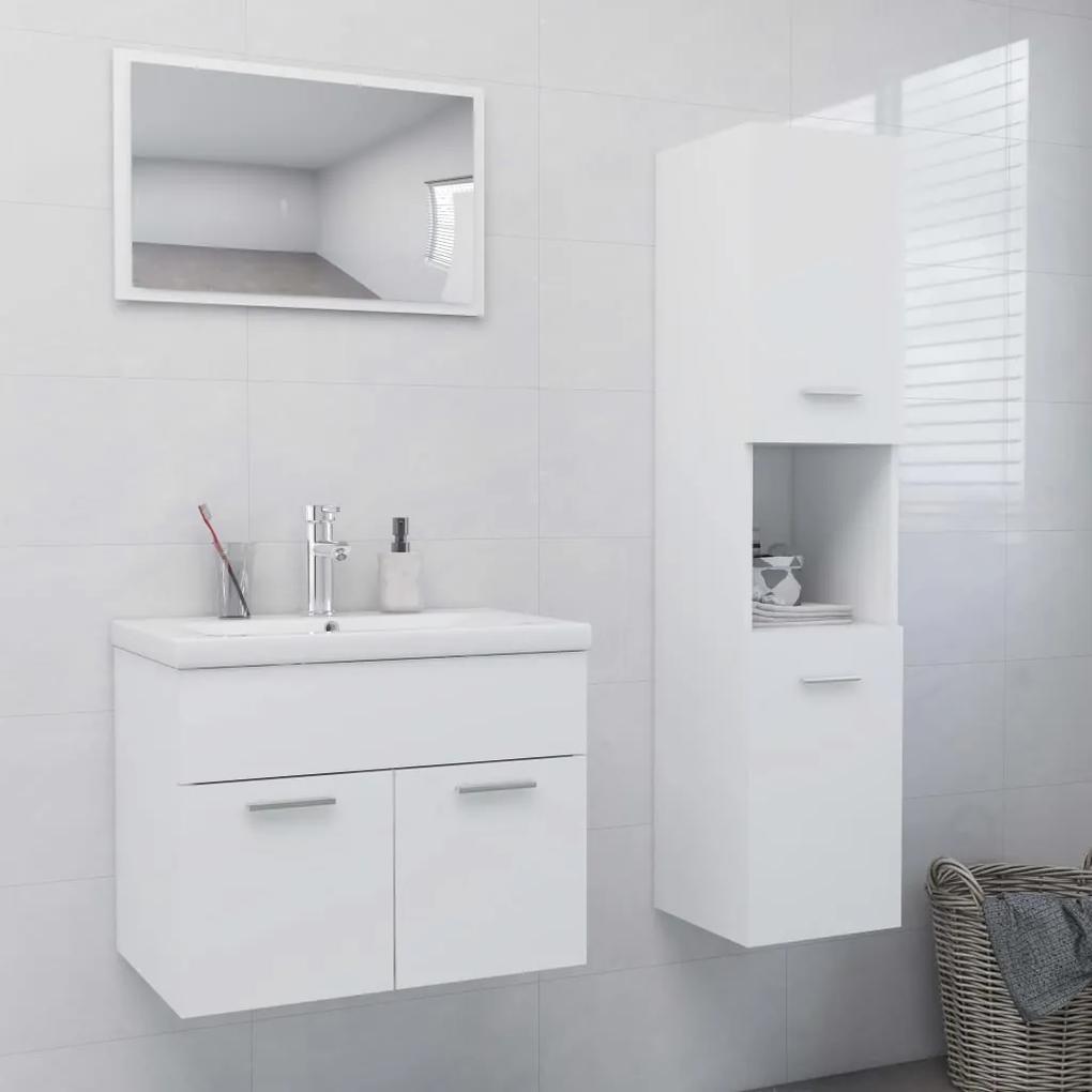 3071135 vidaXL Set koupelnového nábytku bílý dřevotříska