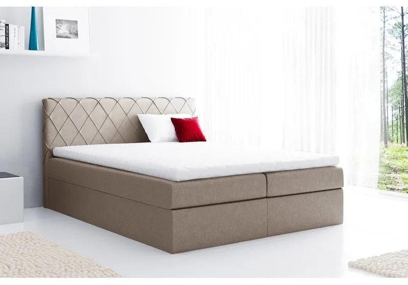 Kontinentální postel Narcyn, Rozměr postele: 120 x 200 cm, Barva:: Velluto 10