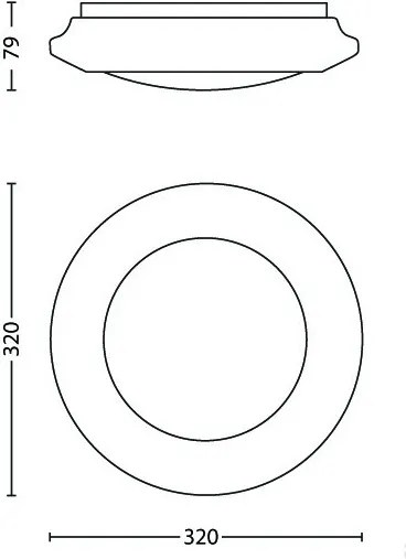 LED Stropní svítidlo Philips Cinnabar 33362/31/17 bílé 4000K 32cm