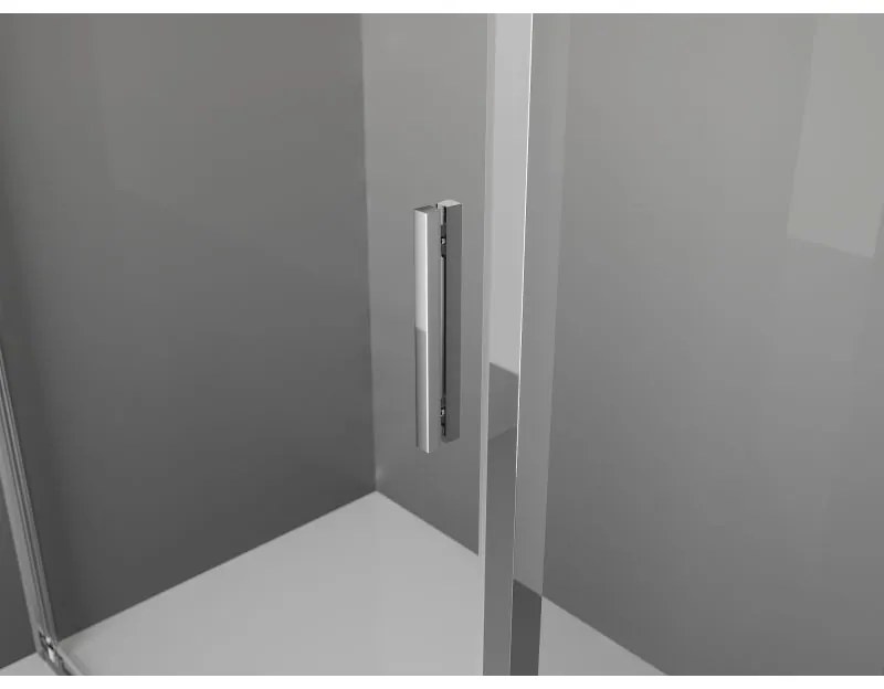 Mexen Exo, pětiúhelníkový sprchový kout s výklopnými dveřmi 90 x 90 cm, 6mm čiré sklo, chromový profil, 812-090-090-01-00