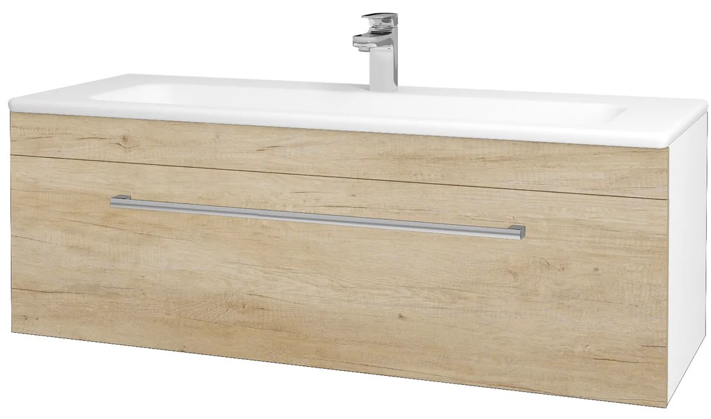 Dřevojas Koupelnová skříň ASTON SZZ 120 Varianta: N01 Bílá lesk / Úchytka T02 / D17 Colorado
