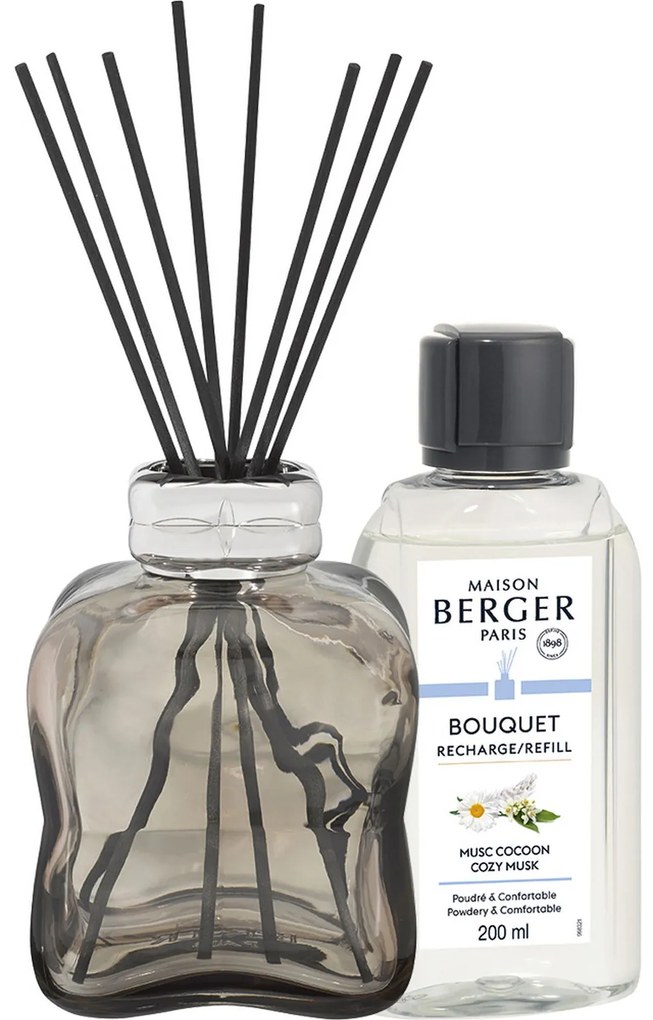 Maison Berger Paris Aroma difuzér Cosy, hnědý + náplň Uklidňující pižmo 200 ml 7828