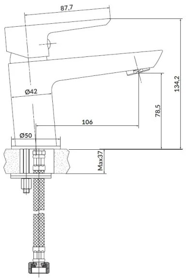 Cersanit S952-003 -Vanová sada s baterií + umyvadlová baterie MILLE lesklý chrom