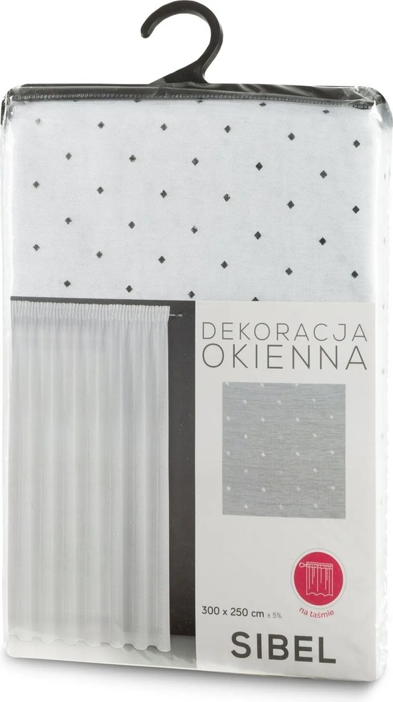 ZÁCLONA NA PÁSCE SIBEL 300 CM X 250 CM CM BÍLÁ
