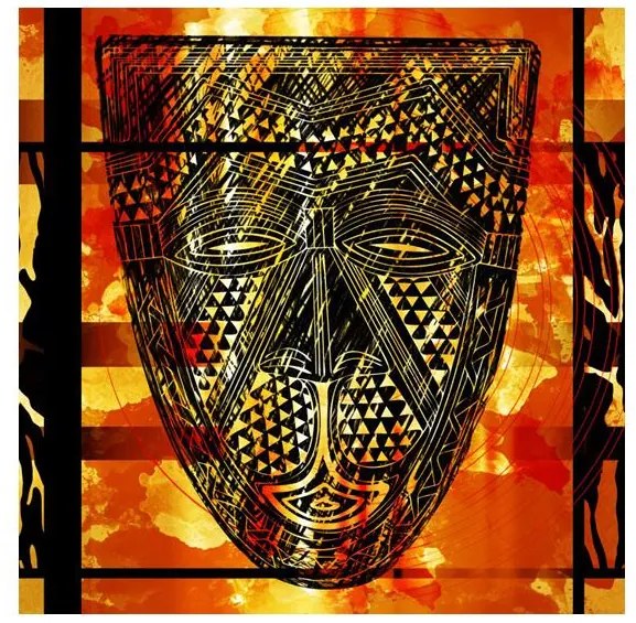 Obraz africké masky (30x30 cm), 40 dalších rozměrů