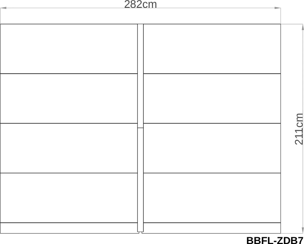 Podlaha BBFL-ZDB7 pro zahradní domek BestBerg ZDB-7 / 211 x 282 cm / černá