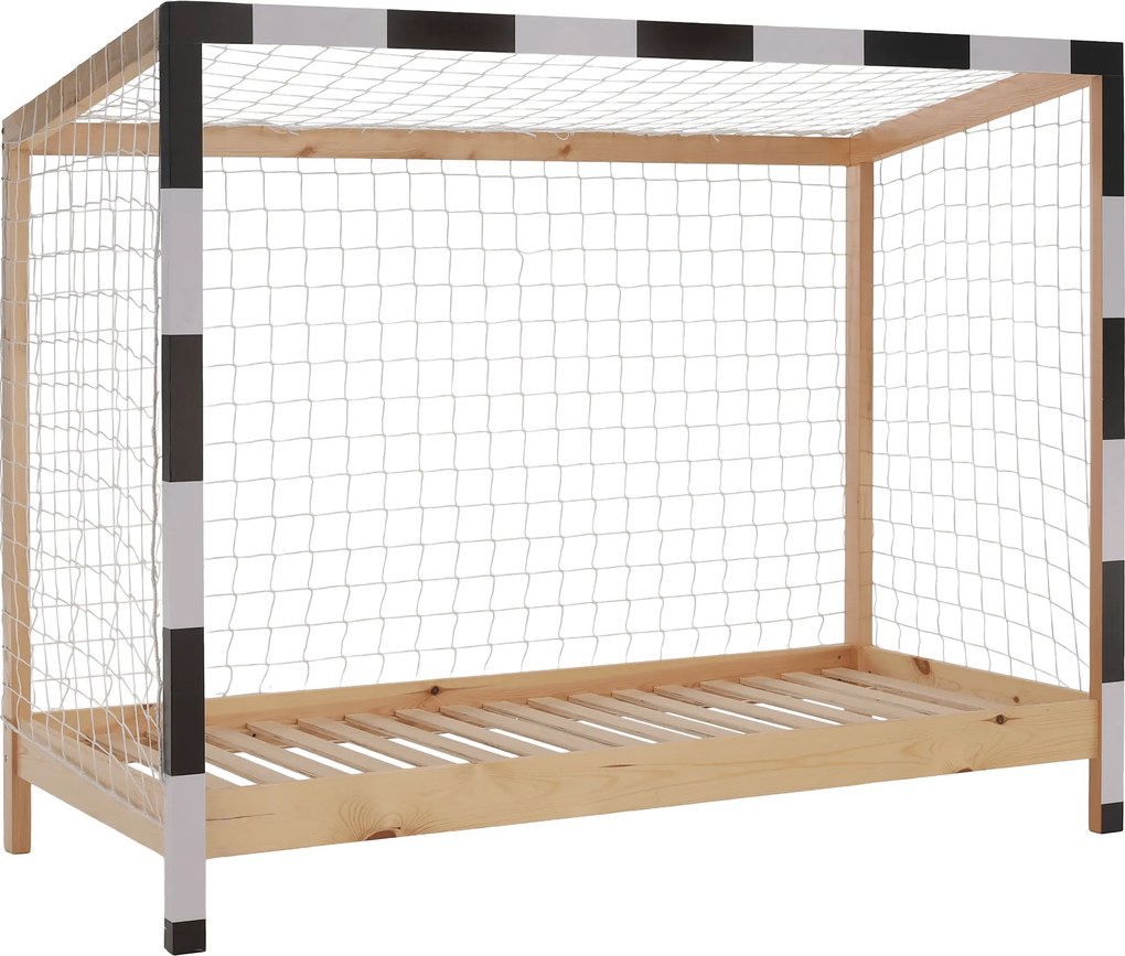 Montessori postel, přírodní/bílá/černá, 90x200, FUTAL
