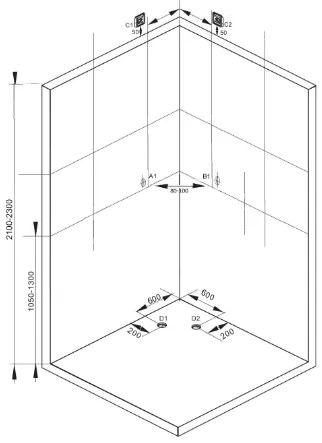 MONTÁŽ BEZ SILIKONU - Sprchový box VITA 90x90x215 (CL97)