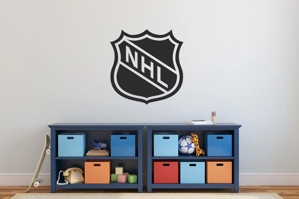 Lepy.cz Samolepka na zeď NHL Velikost (šířka x výška): 60x60cm, Barevná varianta: Bílá