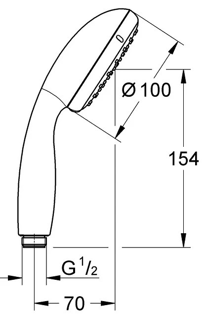 GROHE Vitalio Start 100 - Ruční sprcha se 2 proudy, chrom 27946000